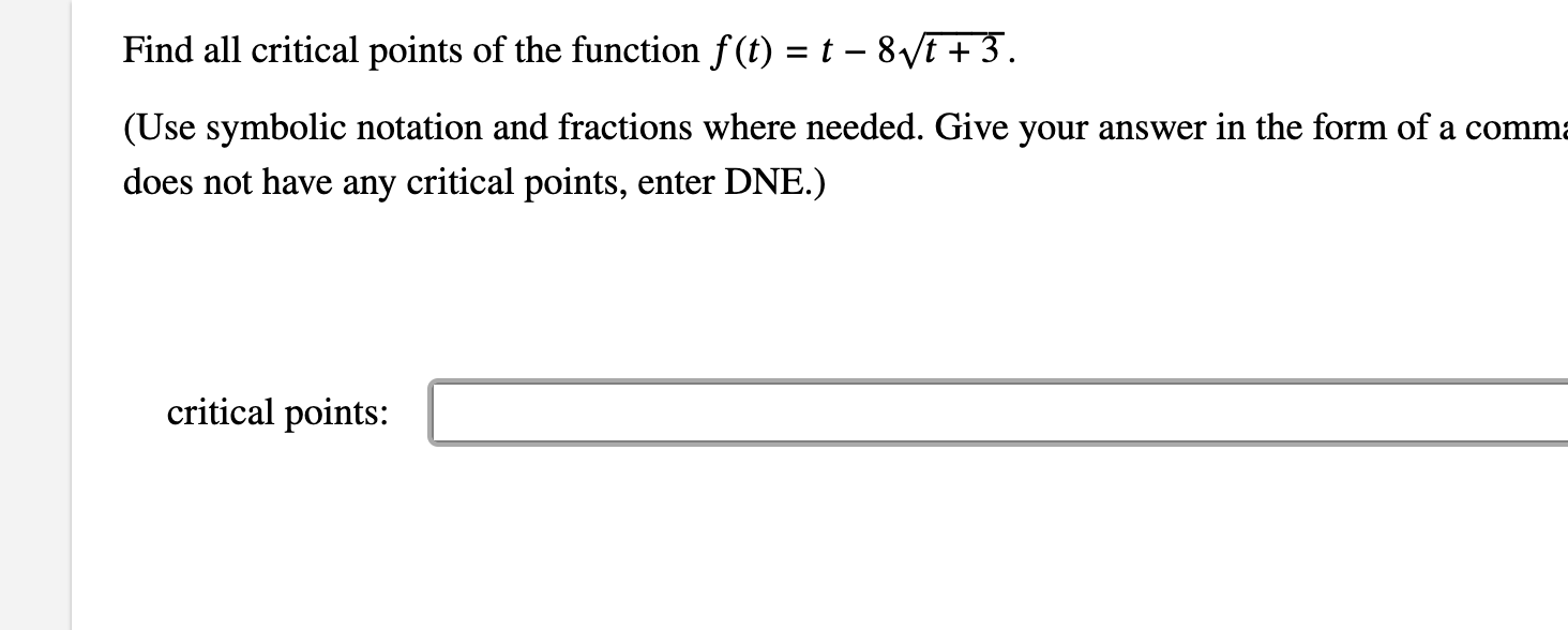 Solved Find all critical points of the function | Chegg.com