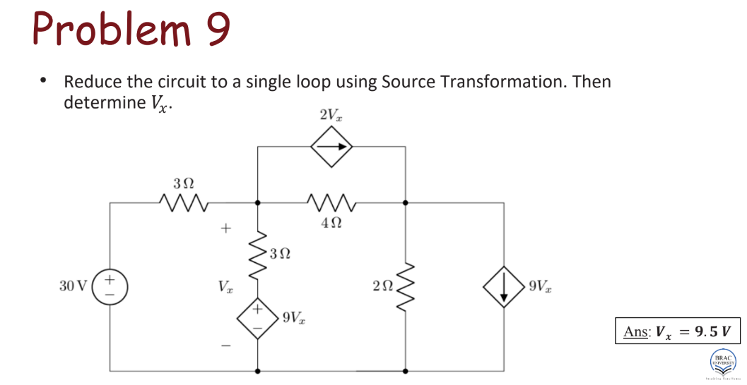 Solved - Reduce the circuit to a single loop using Source | Chegg.com