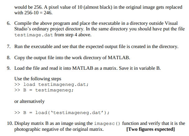Procedure 1. Launch MATLAB and create a 6 x 6 array | Chegg.com