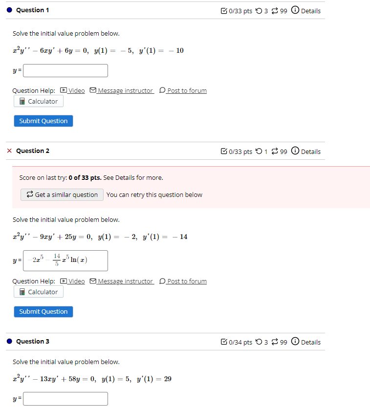 Solved Solve the initial value problem below. | Chegg.com