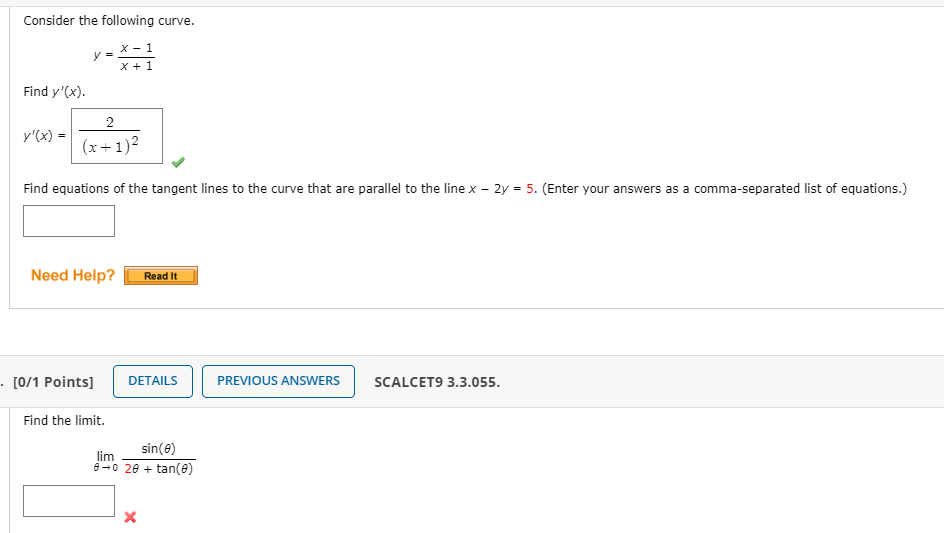 Solved Consider the following curve. y = X-1 X + 1 Find | Chegg.com Solved Consider the following curve. y = X-1 X + 1 Find | Chegg.com