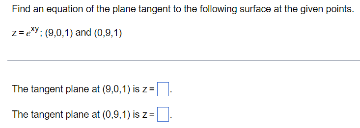 Solved Find an equation of the plane tangent to the | Chegg.com