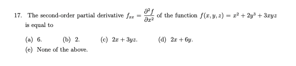Solved The second-order partial derivative f×=del2fdelx2 ﻿of | Chegg.com