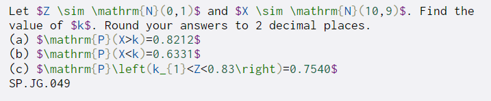 Solved Let $Z \sim \mathrm{N}(0,1)$ and $X \sim | Chegg.com
