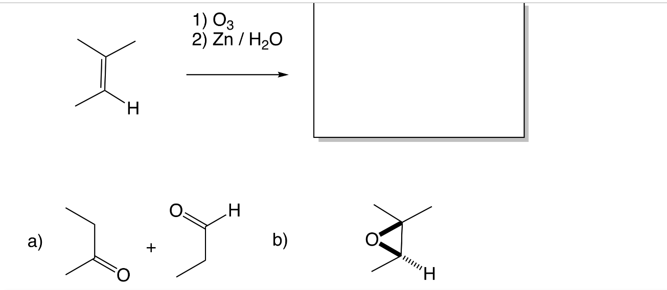 Solved 1) O3 2) Zn/H2O a) b)c) d) a) b) c) d) | Chegg.com