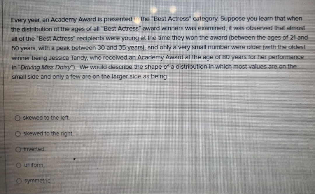 Solved Your time to complete a race is at the 3rd percentile | Chegg.com