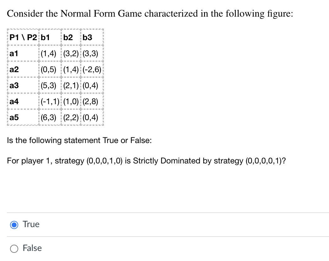 Solved Consider the Normal Form Game characterized in the | Chegg.com