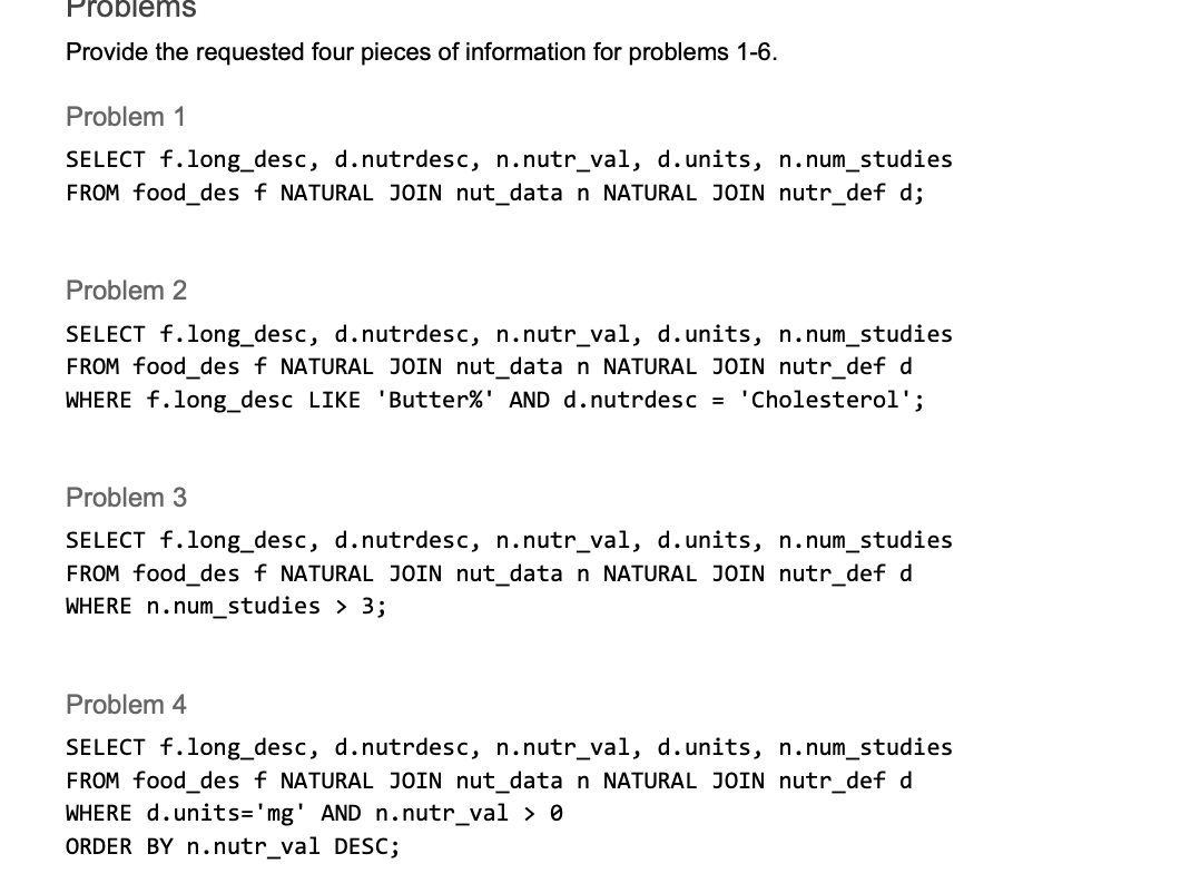 Solved Answer Format For full credit, your answer to each | Chegg.com