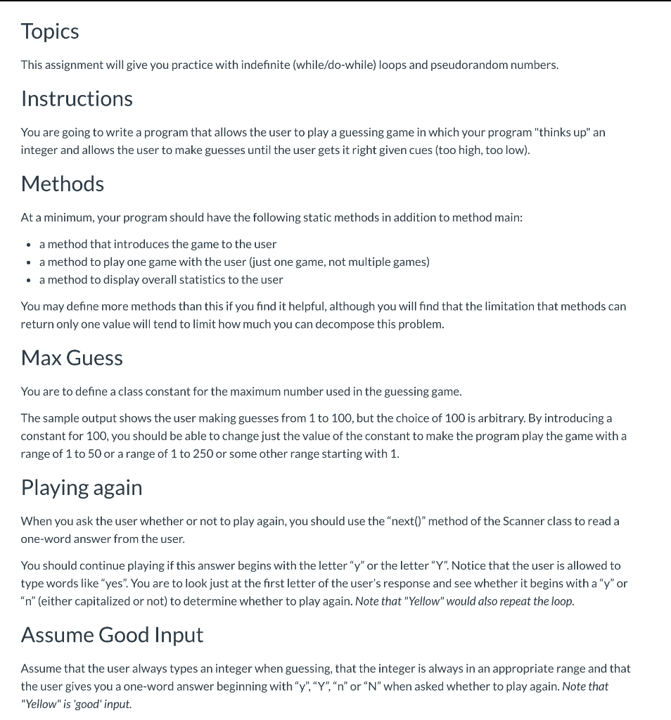 Solved Topics This assignment will give you practice with | Chegg.com