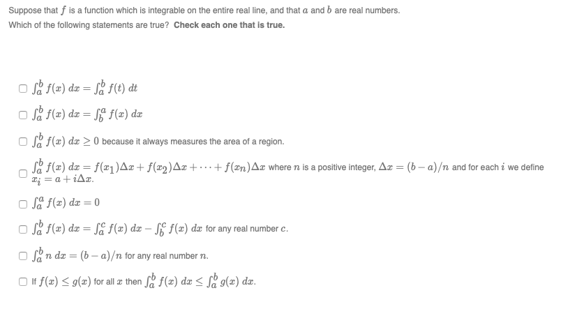 Solved Suppose that f is a function which is integrable on | Chegg.com