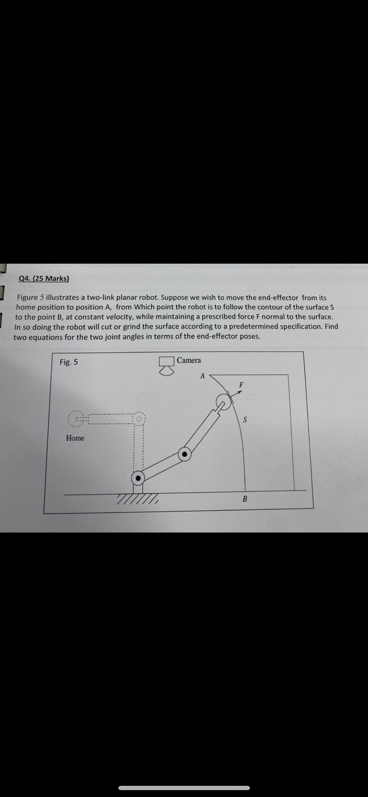 Solved Figure 5 illustrates a two-link planar robot. Suppose | Chegg.com