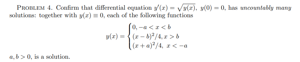 Solved Problem 4. ﻿Confirm that differential equation | Chegg.com