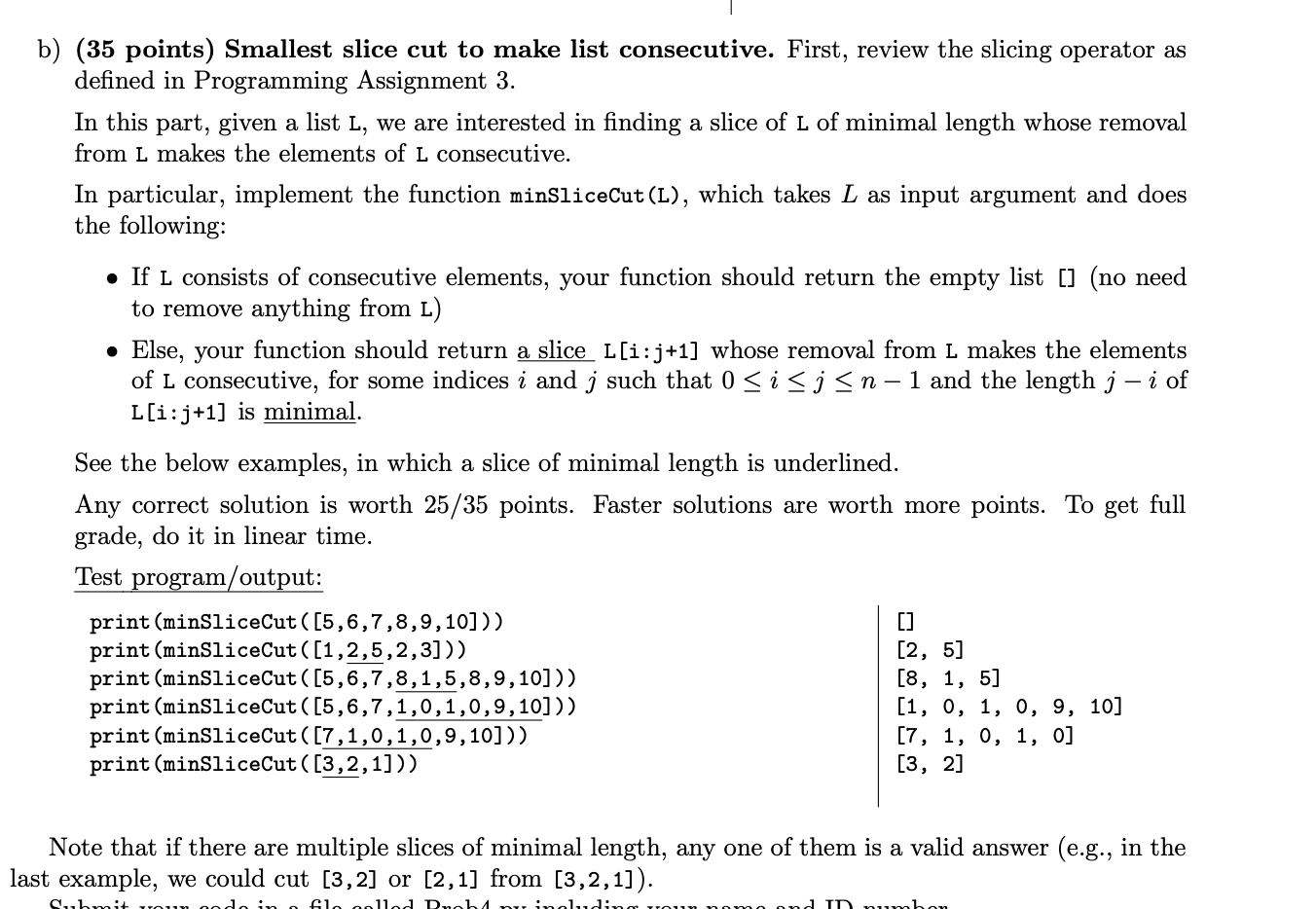 Solved a) (25 points) Check if a list consists of | Chegg.com