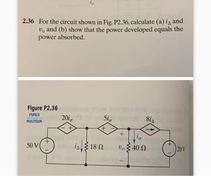 Solved 2.36 For the circuit shown in Fig. P2.36, calculate | Chegg.com