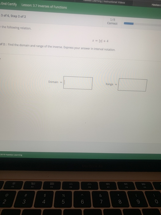 Solved instructional Videos End Certify Lesson: 3.7 Inverses | Chegg.com