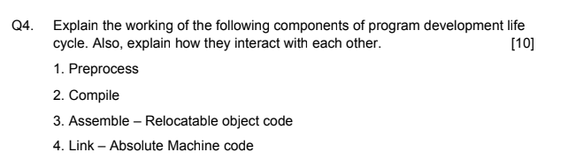 Solved Q4. Explain the working of the following components | Chegg.com