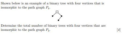 Solved Shown below is an example of a binary tree with four | Chegg.com
