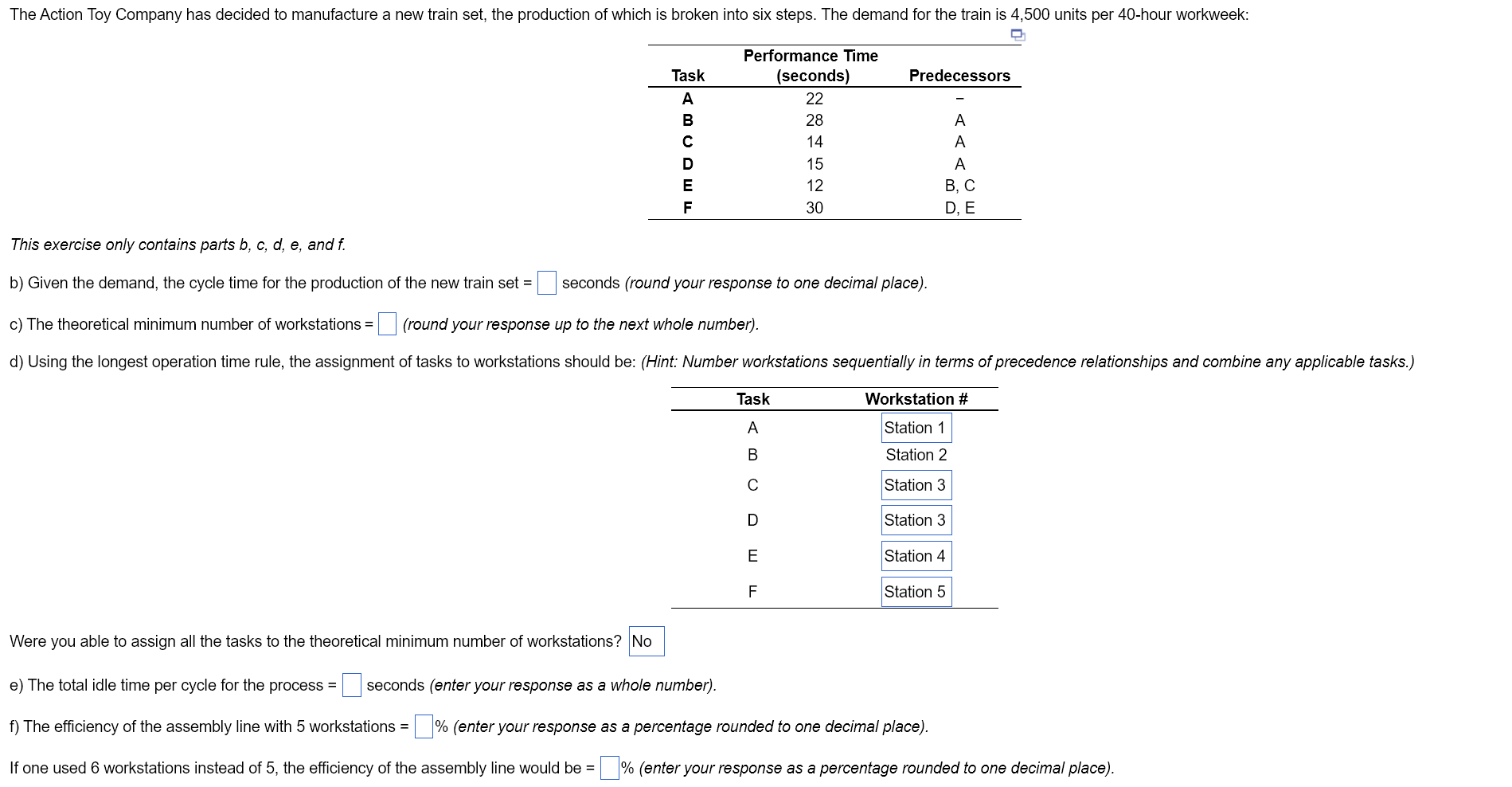 Solved This exercise only contains parts b,c,d, e, and f. b) | Chegg.com