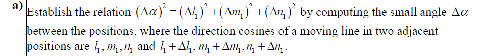 Solved a) Establish the relation (Aa)? = (44,)? +(Am, )° | Chegg.com