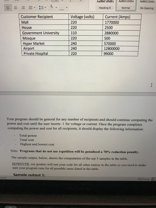 Solved Heading Normal No Spacing Headi Problem statement | Chegg.com