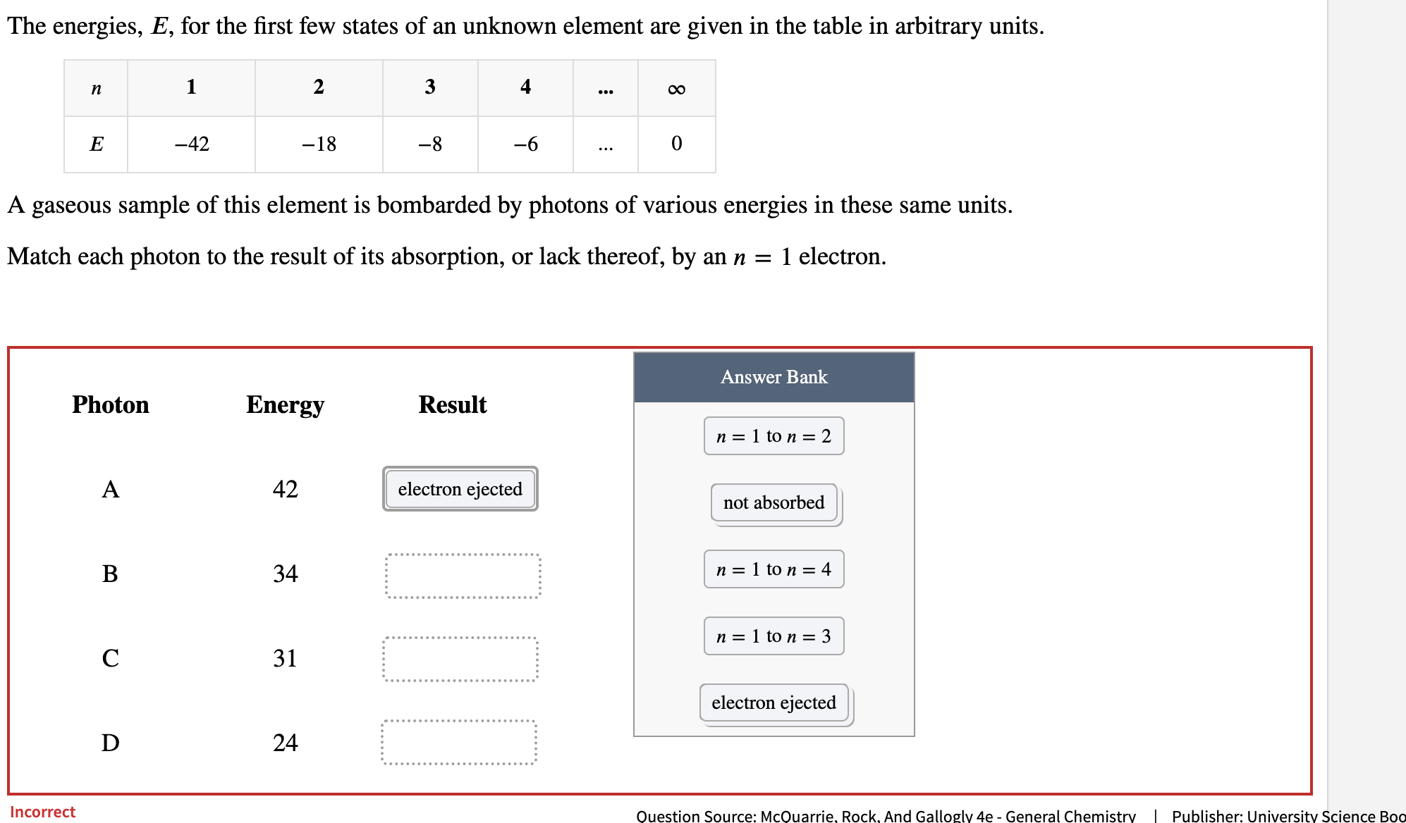 Solved A gaseous sample of this element is bombarded by | Chegg.com