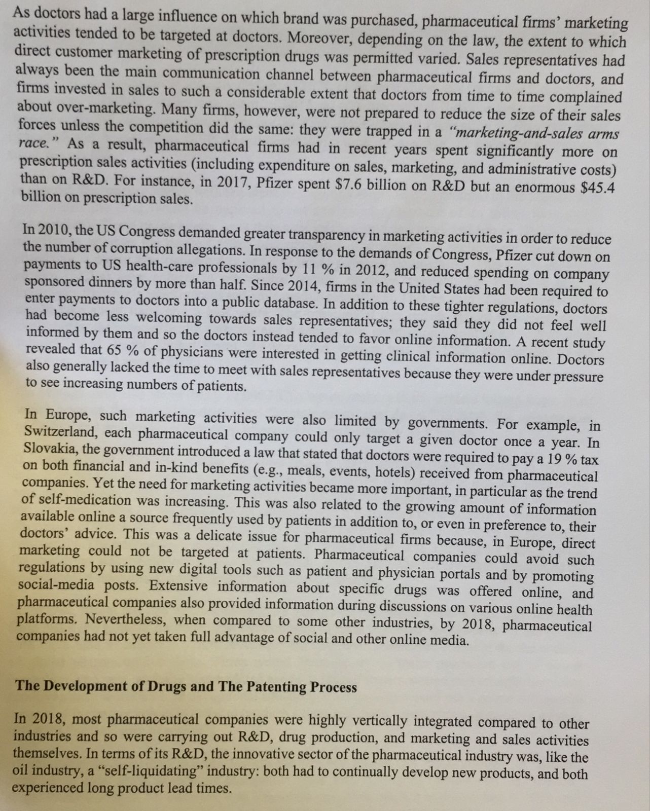 Solved Introduction Pfizer chief executive officer (CEO), | Chegg.com