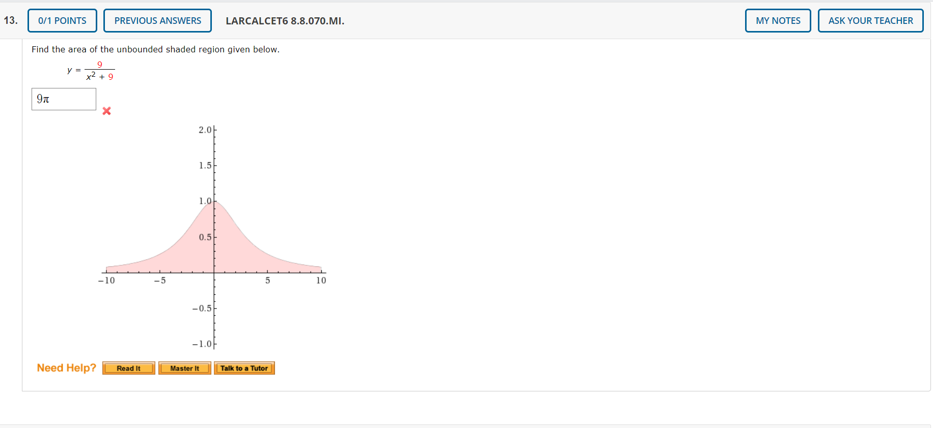 Solved 13. 0/1 POINTS PREVIOUS ANSWERS LARCALCET6 | Chegg.com Solved 13. 0/1 POINTS PREVIOUS ANSWERS LARCALCET6 | Chegg.com