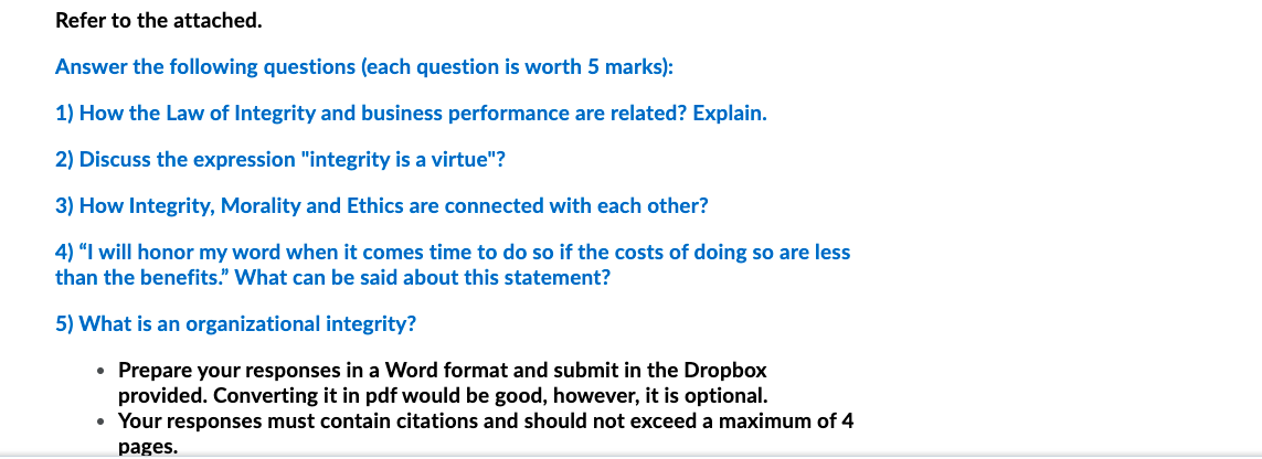 Solved Refer to the attached. Answer the following questions | Chegg.com