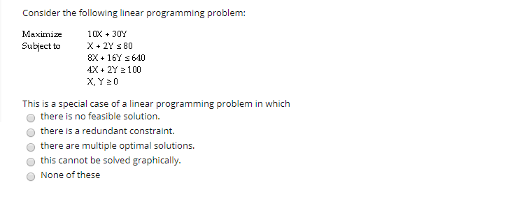 Solved Consider the following linear programming problem | Chegg.com