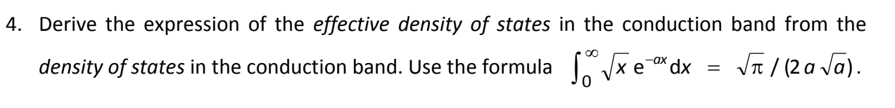 Solved Derive the expression of the effective density of | Chegg.com