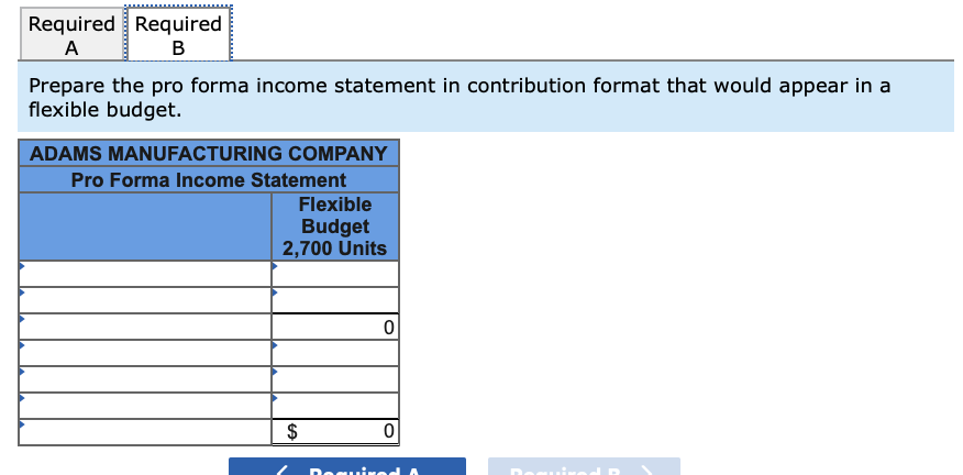 Solved Adams Manufacturing Company established the following | Chegg.com