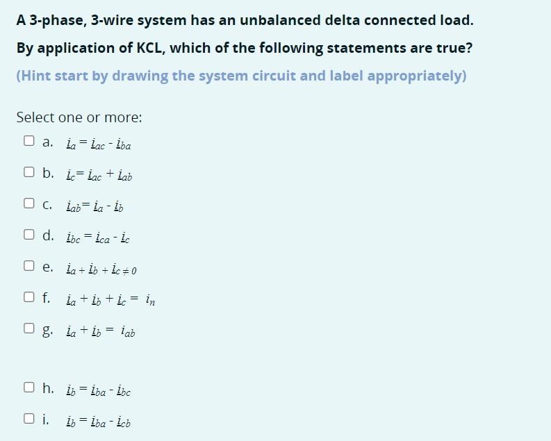 Solved A 3-phase, 3-wire system has an unbalanced delta | Chegg.com