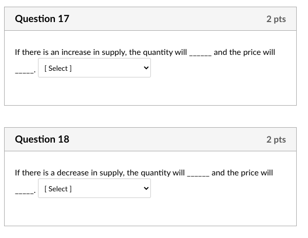 Solved Possible Answers Increase Increase Chegg