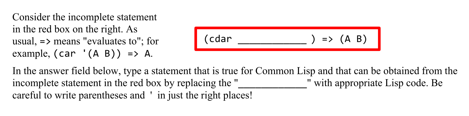 Solved Consider the incomplete statement in the red box on | Chegg.com