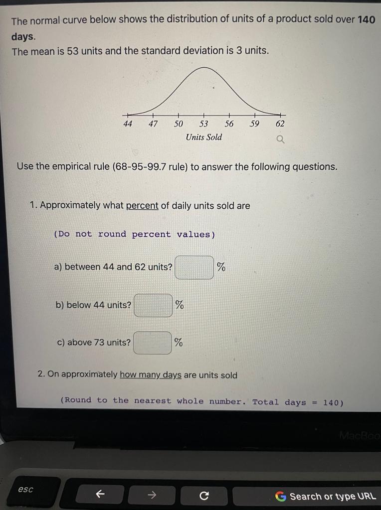 Solved The normal curve below shows the distribution of | Chegg.com