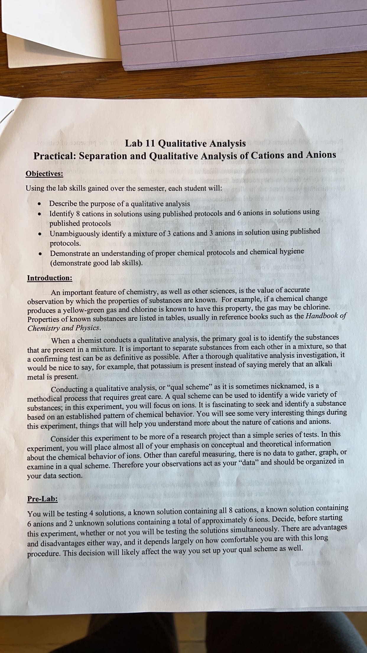 Please help with Chemistry Pre-lab. I need a qual | Chegg.com