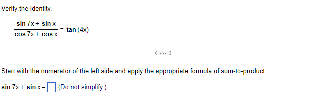 Solved Express the given sum as a product of sines and/or | Chegg.com