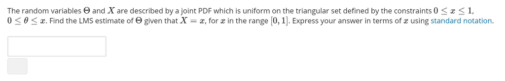 Solved The random variables Θ and X are described by a joint | Chegg.com