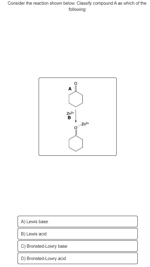 Solved Consider the reaction shown below. Classify compound | Chegg.com