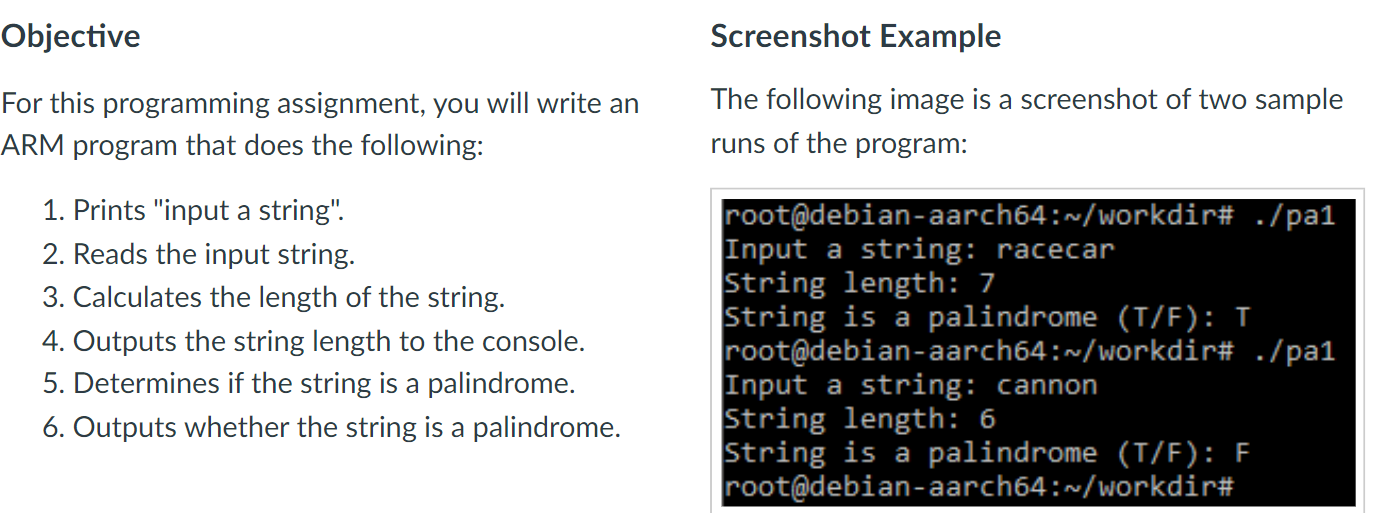 Solved This question asks for an ARM program written in | Chegg.com