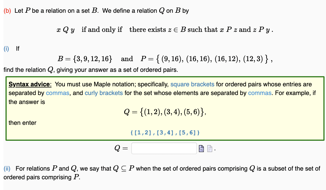 Solved Please explain part b on how to find Q. The correct | Chegg.com