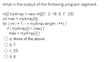 Solved What is the output of the following program | Chegg.com
