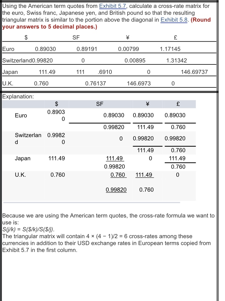 Solved solve itUsing the American term quotes from Exhibit | Chegg.com