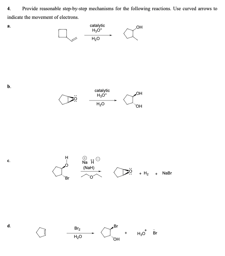 Solved 4. Provide reasonable step-by-step mechanisms for the | Chegg.com