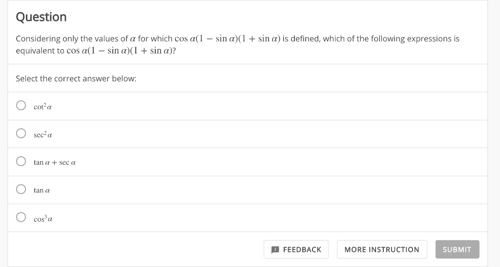 Solved Question Considering only the values of α for | Chegg.com