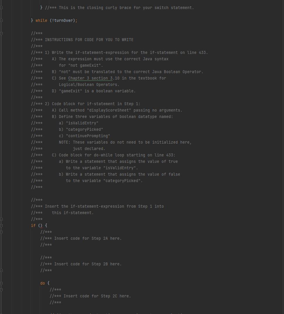 Solved } //*** This is the closing curly brace for your | Chegg.com