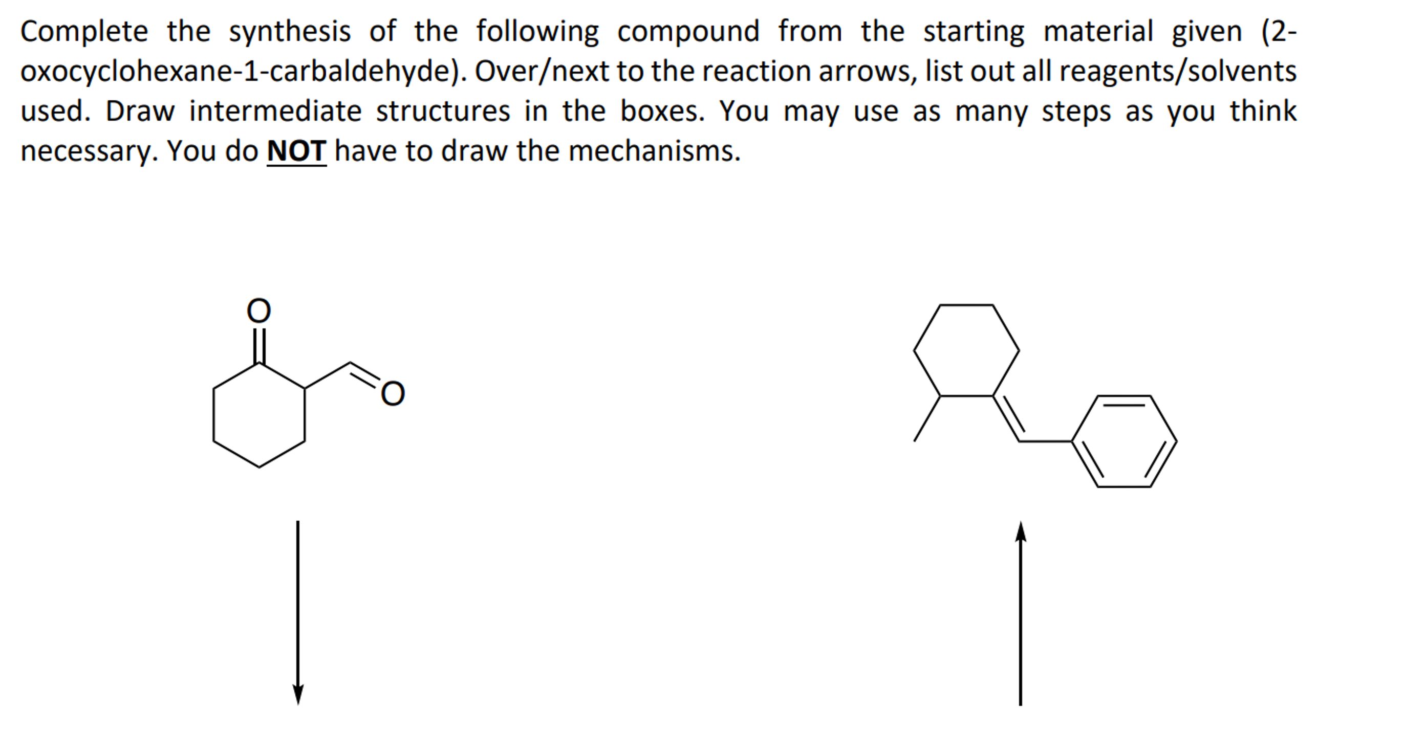 Solved Complete the synthesis of the following compound from | Chegg.com
