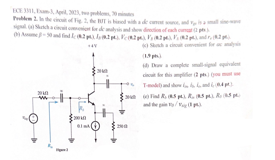 Solved ECE 3311, Exam-3, April, 2023, two problems, 70 | Chegg.com