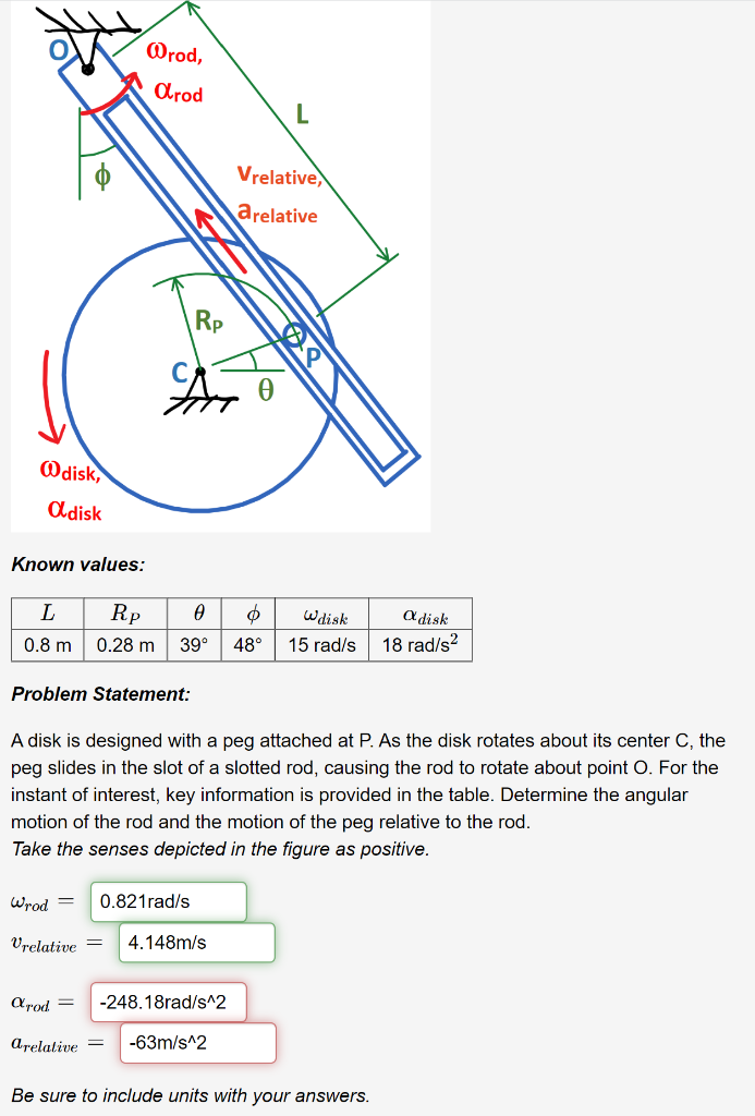 Solved Known values: Problem Statement: A disk is designed | Chegg.com