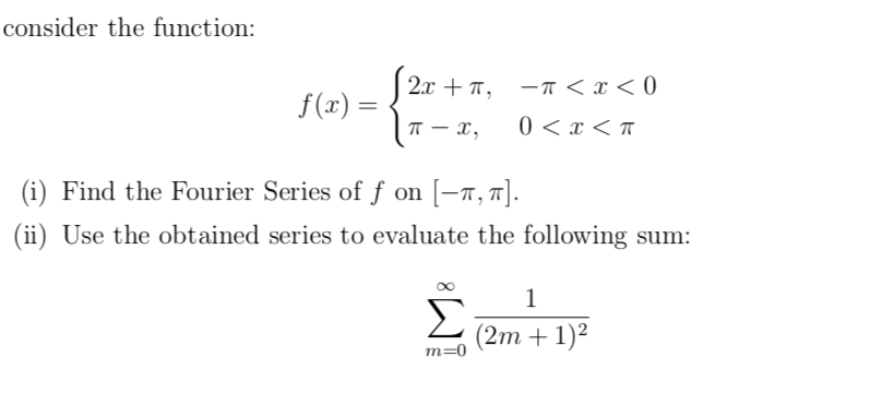 Solved consider the function: f(0) = 2.0 +, -7